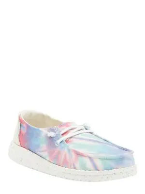 HEY DUDE Hey Dude Wendy Moc Toe Sneaker Rose Candy Tie Dye