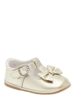 L'AMOUR Minnie Bow T-strap Shoes - Gold