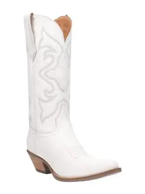 DINGO Dingo Out West Cowboy Boots White Smooth