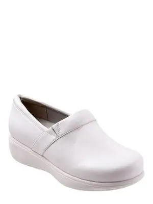 Softwalk Meredith Clog - White Leather