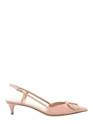 Valentino Garavani 40mm Vlogo Signature Slingback Pumps - Pink