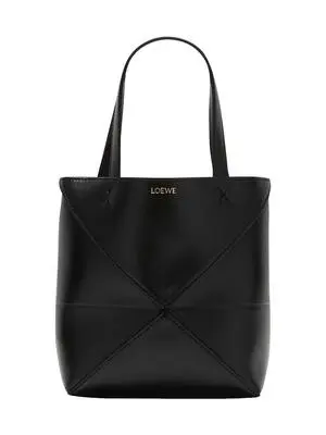 Loewe Puzzle Fold Tote Bag - Black