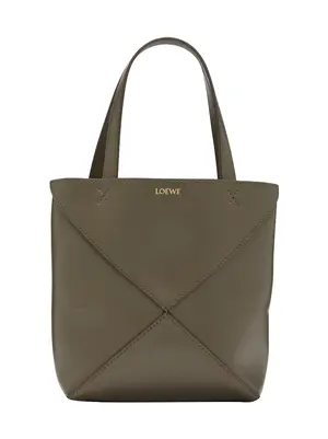 Loewe Loewe Puzzle Fold Mini Tote Bag Dark Khaki Green