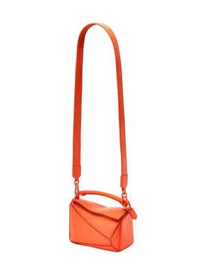 Loewe Loewe Puzzle Fold Mini Tote Bag Orange
