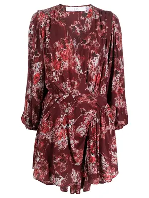 IRO PARIS Azula Floral-print Mini Dress - Red