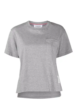 Thom Browne Rwb Tab T-shirt - Grey