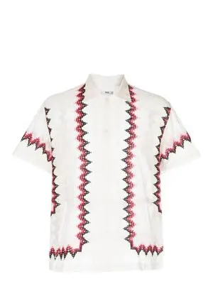 BODE Zigzag-embroidered Shirt - White