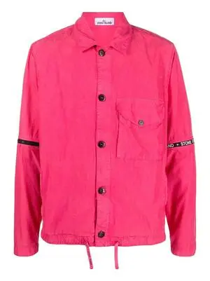Stone Island Logo-band Shirt-jacket - Pink