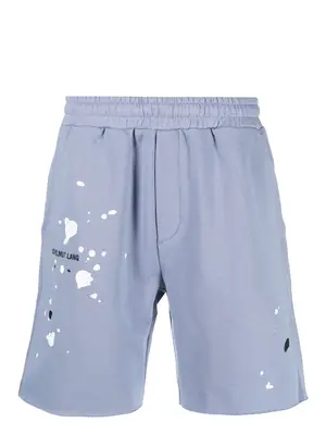 Helmut Lang Embroidered-logo Track Shorts - Blue