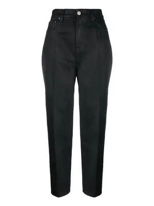 TOTEME Cropped Tapered Jeans - Black