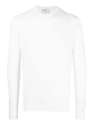 Fedeli Crew-neck Cashmere Cardigan - White