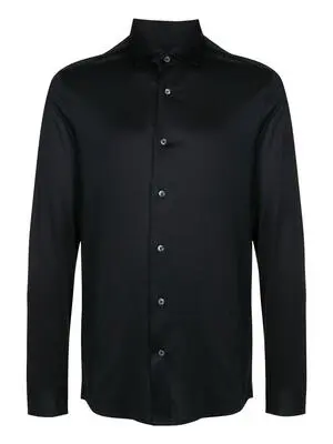 Emporio Armani Long-sleeve Poplin Shirt - Blue