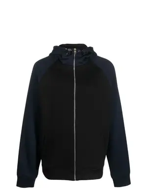 Alexander McQueen Colour-block Zip-up Hoodie - Black
