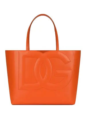 Dolce & Gabbana Medium Dg Logo Tote Bag - Orange