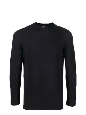 Balmain Logo Long-sleeve Top - Black