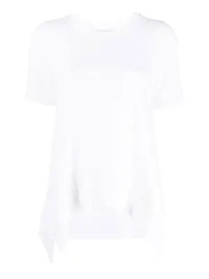 Stella McCartney Waterfall-hem T-shirt - White