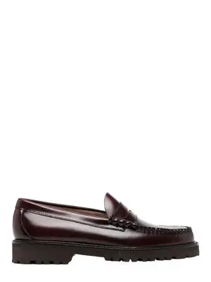 G.H.BASS Larson Leather Loafers - Red