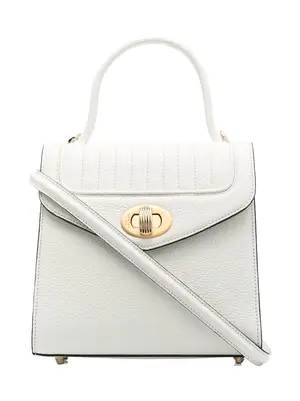 DELAGE Quilted Leather Tote Bag - White