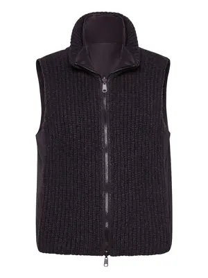 Brunello Cucinelli Reversible Padded Gilet - Black