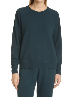 The Great. THE GREAT. College French Terry Sweatshirt Pine Needle