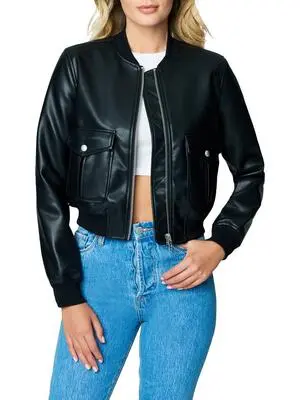 Blanknyc Faux Leather Bomber Jacket - X Factor