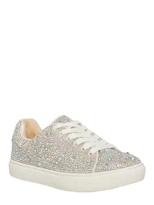 Betsey Johnson Sidny Crystal Sneakers - Rhinestone