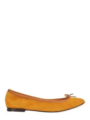 Repetto Repetto Suede Ballet Flats With Bow Detailing Camel