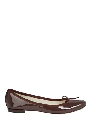 Repetto Repetto Patent Leather Ballet Flats With Bow Detailing Grape