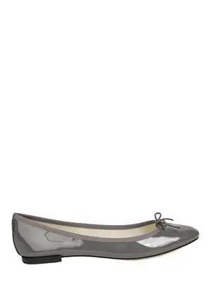 Repetto Repetto Patent Leather Ballet Flats With Bow Detailing Gray