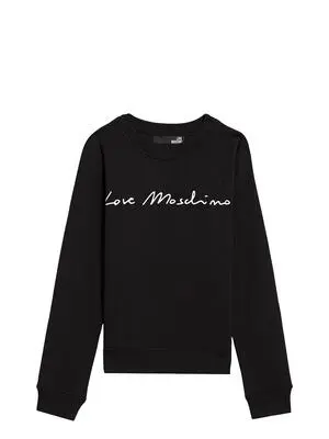 Moschino Printed French Terry Sweatshirt - Black