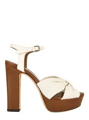 JIMMY CHOO Jimmy Choo Heloise 120 Platform Tan & Natural
