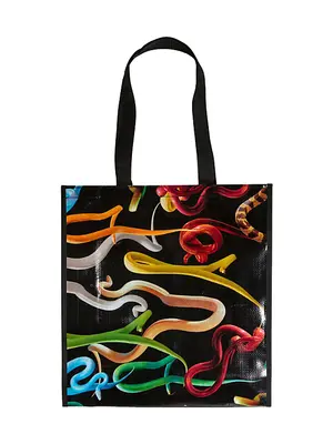 SELETTI Snakes Tiny Grocery Tote - One-color