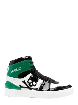 Philipp Plein Skull Lace-up Sneakers - Green