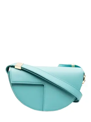 PATOU Panelled Calf-leather Shoulder Bag - Blue