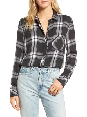 Rails Rails Hunter Plaid Shirt Coal White