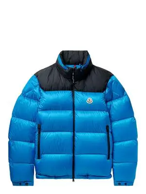 Moncler Logo-appliquéd Quilted Shell And Ripstop Down Hooded Jacket - Blue