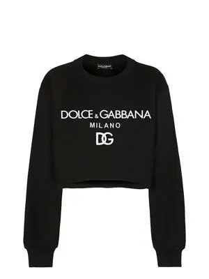 Dolce & Gabbana Printed Jersey Sweatshirt - Black