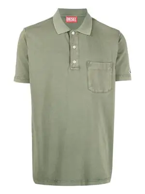 DIESEL® Short-sleeved Cotton Polo Shirt - Green