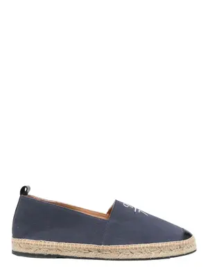 Philipp Plein Logo-print Leather-trim Espadrilles - Blue