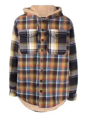 Dsquared2 Icon Check Print Hooded Jacket - Neutrals