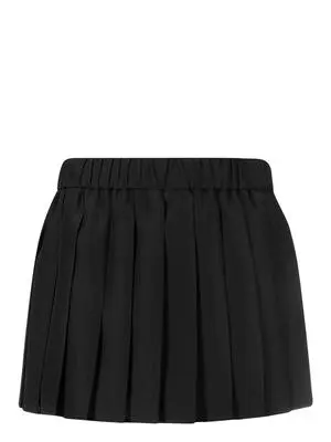 Red Valentino Pleated Slip-on Short Shorts - Black