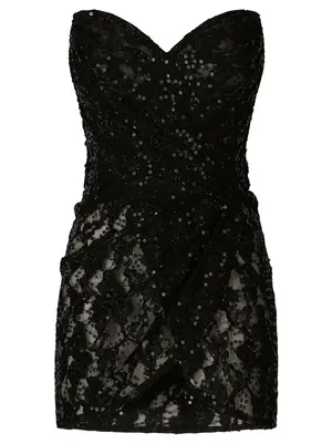 Dolce & Gabbana Sequin-embellished Minidress - Black