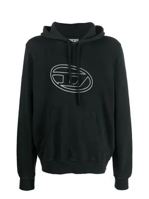 DIESEL® Logo-print Hoodie - Black