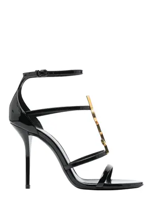 Saint Laurent 100mm Cassandra Open-toe Sandals - Black