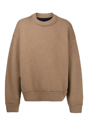Sacai Crew-neck Jumper - Brown