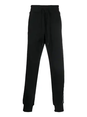 Versace Logo-tape Cotton Track-pants - Black