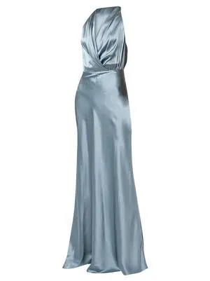 MICHELLE MASON Michelle Mason Draped Halterneck Gown