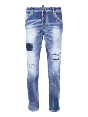 Dsquared2 Low-rise Cropped Jeans - Blue