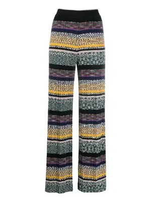 Missoni Striped Knit Trousers - Black
