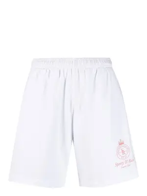 SPORTY & RICH Logo-print Shorts - White